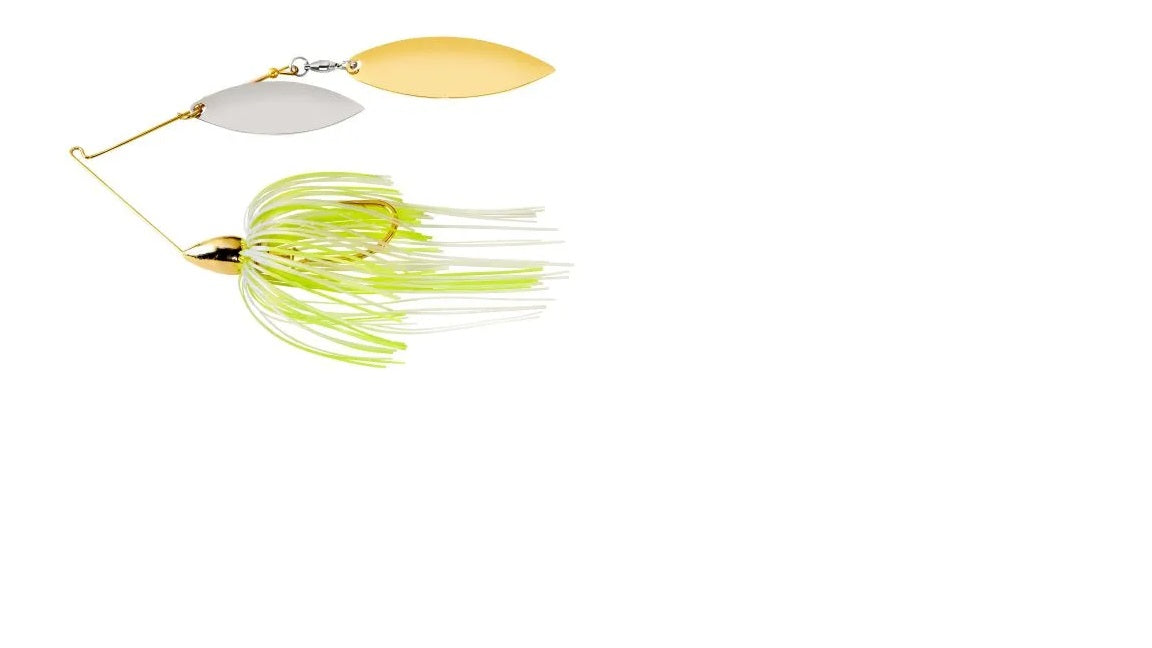 War Eagle Spinnerbait Gold Frame DW 3/8 Hot White Chart – Burch Fishing ...