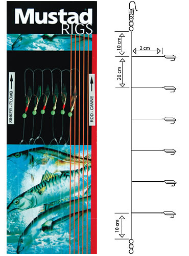 Mustad Sabiki Rigs Flash/Skin Size 6 – Burch Fishing Tackle